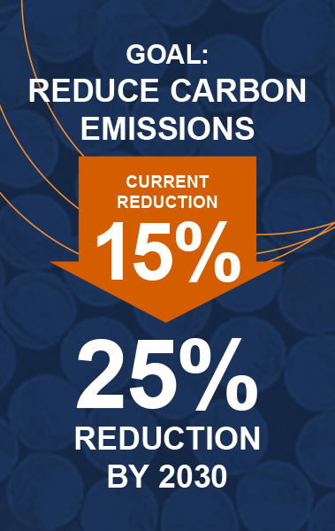 Sustainability Goal: 25% Carbon Emission Reduction by 2030
